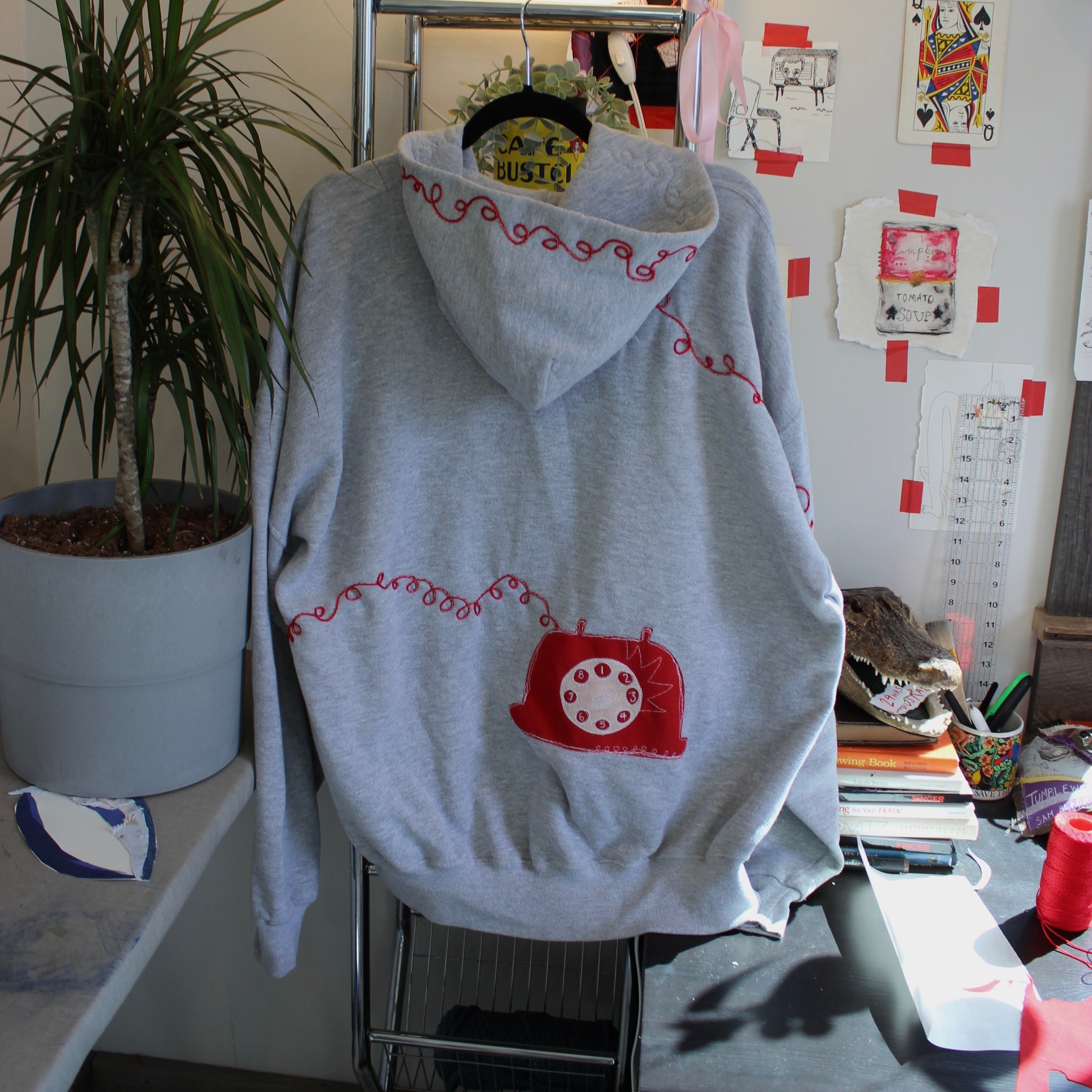 Telephone zip up hoodie(Large) – Magg's Rags