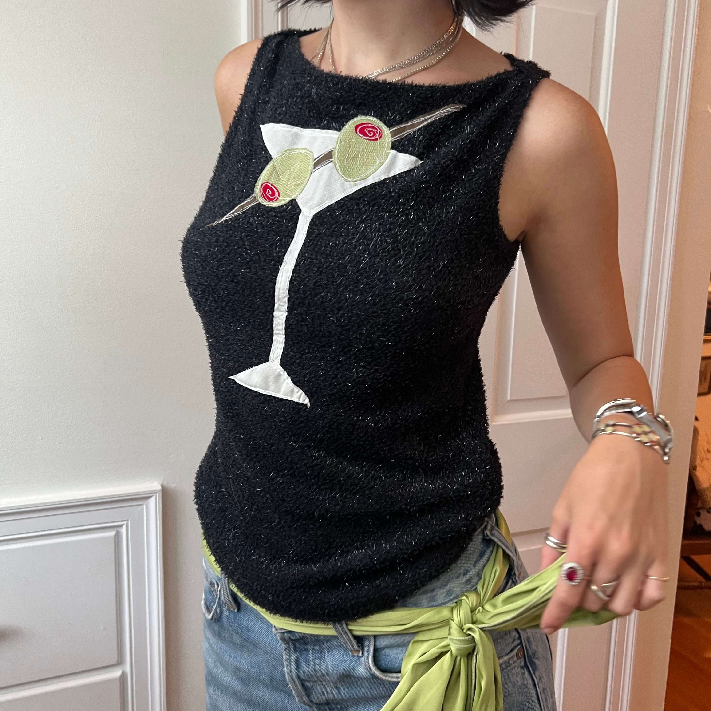 Furry martini tank(small) – Magg's Rags